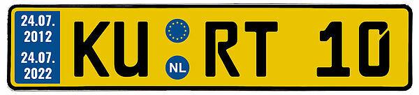 Individuelles niederländisches Kennzeichen-Geschenk zum Geburtstag