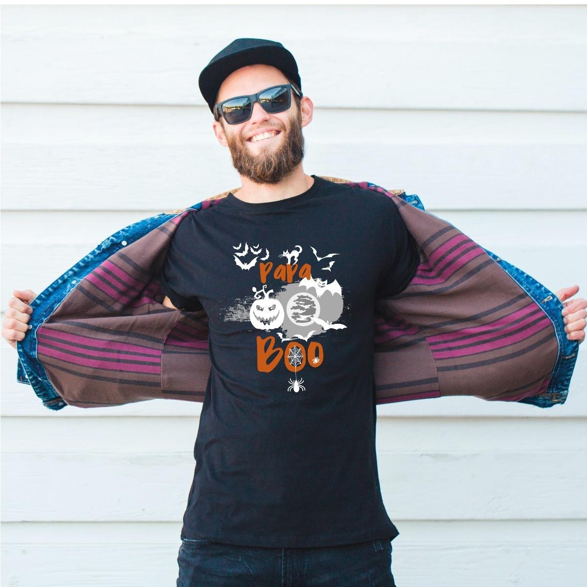 Cooles Halloween T-Shirt 'Papa Boo' - Gruselspaß für deinen Vater