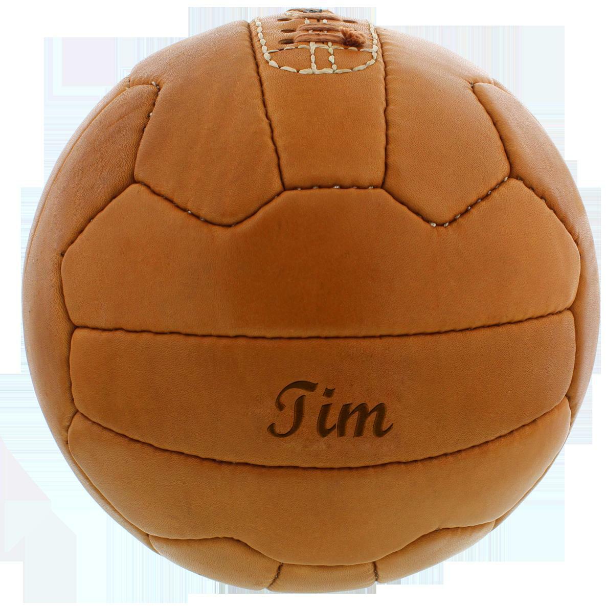 Retro-Lederfußball mit individueller Gravur