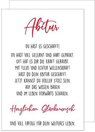 Abitur-Glückwunschkarte mit sprechenden Erdmännchen & weißem Umschlag