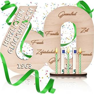 Cera & Toys® "ALTER SACK" mit 60er Jahreszahl - Ökofreundliche Geschenkverpackung